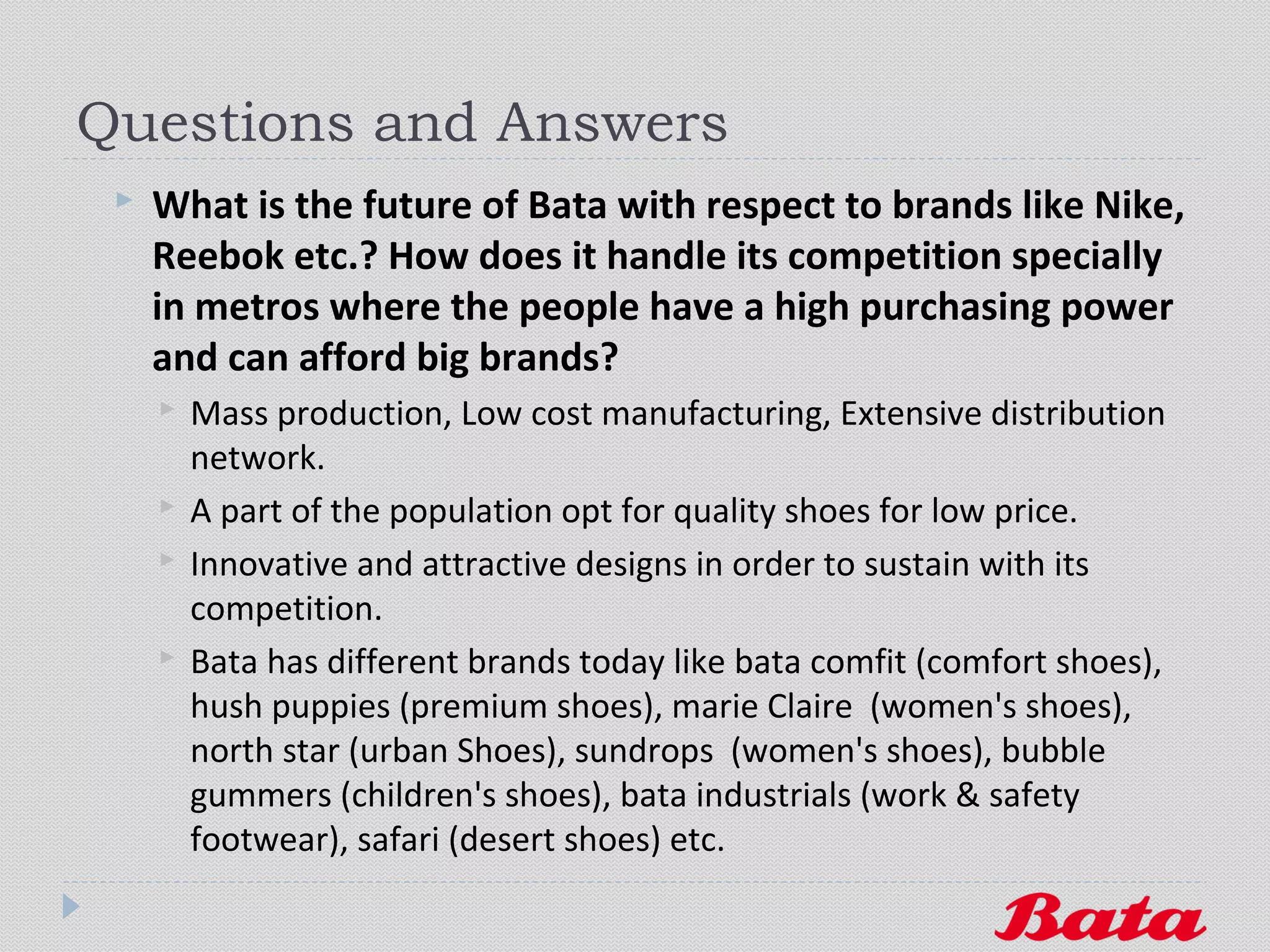 Bata Global Marketing Strategy!! | PPS