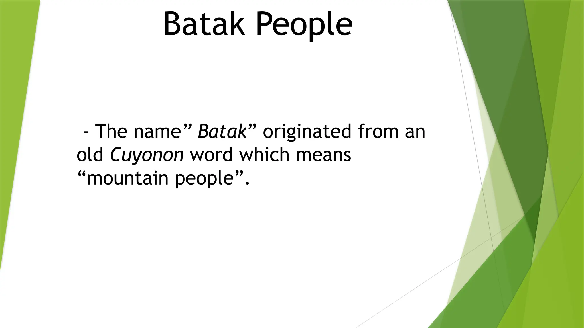 Batak guide.pptx tribe indigenous Philippines | PPTX