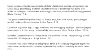 Batak Karo - Dareh Jesus Kristus si meherga - The Precious Blood of ...