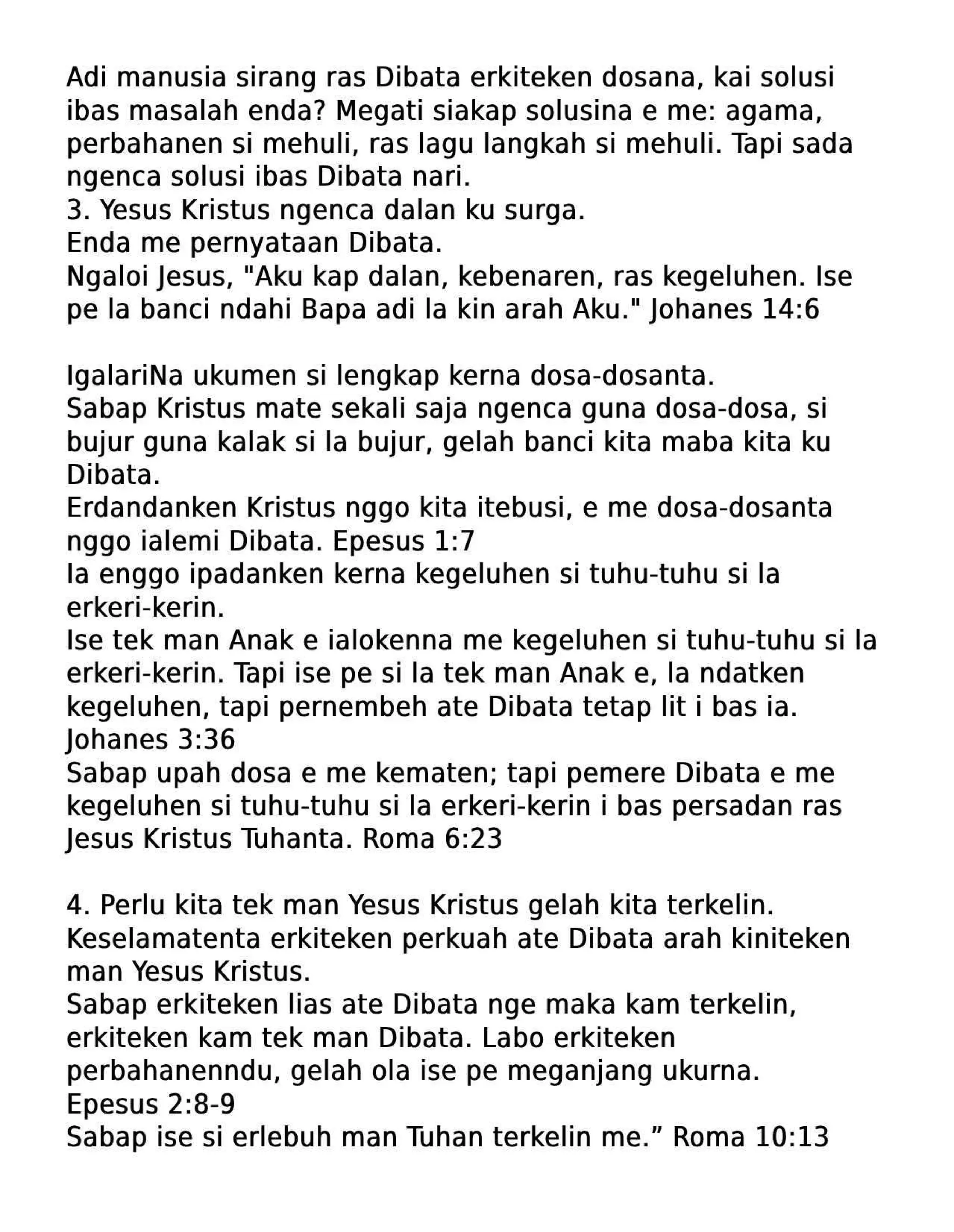 Batak Karo Gospel Tract - ONLY JESUS CHRIST SAVES.pdf