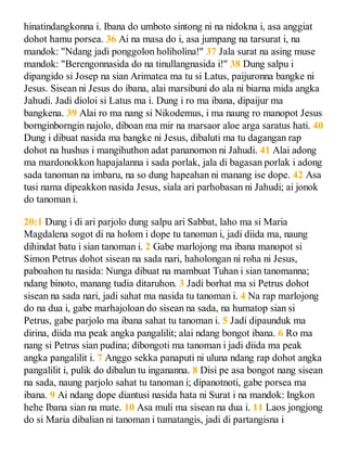 Batak toba bible gospel of john | PDF