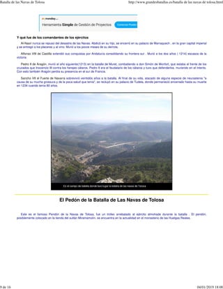 Batalla de las navas de tolosa | PDF