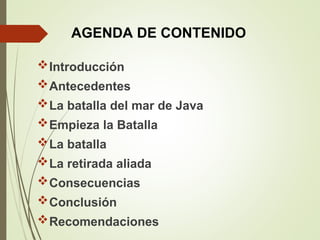 Presentación sobre Batalla del mar de Java | PPT