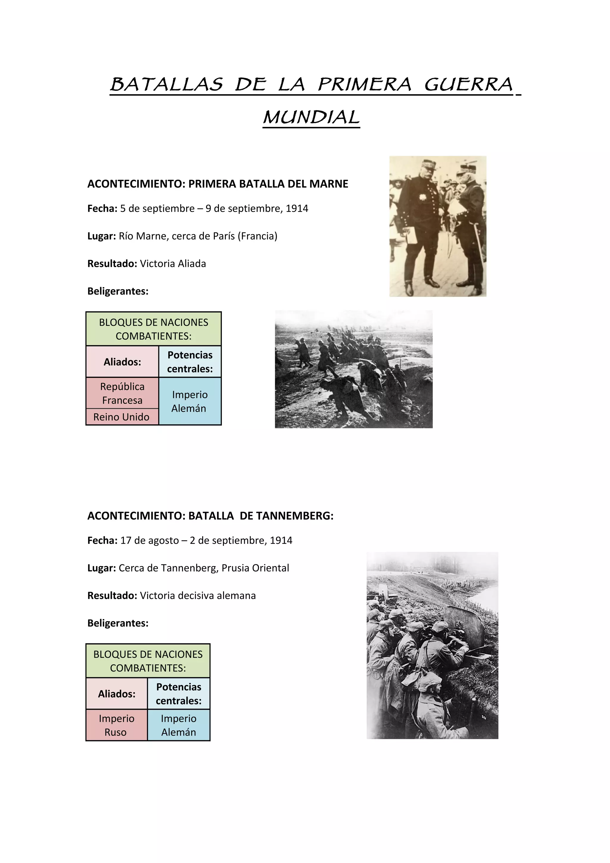 Batallas De La Primera Guerra Mundial | DOC | Death, Injury, or ...