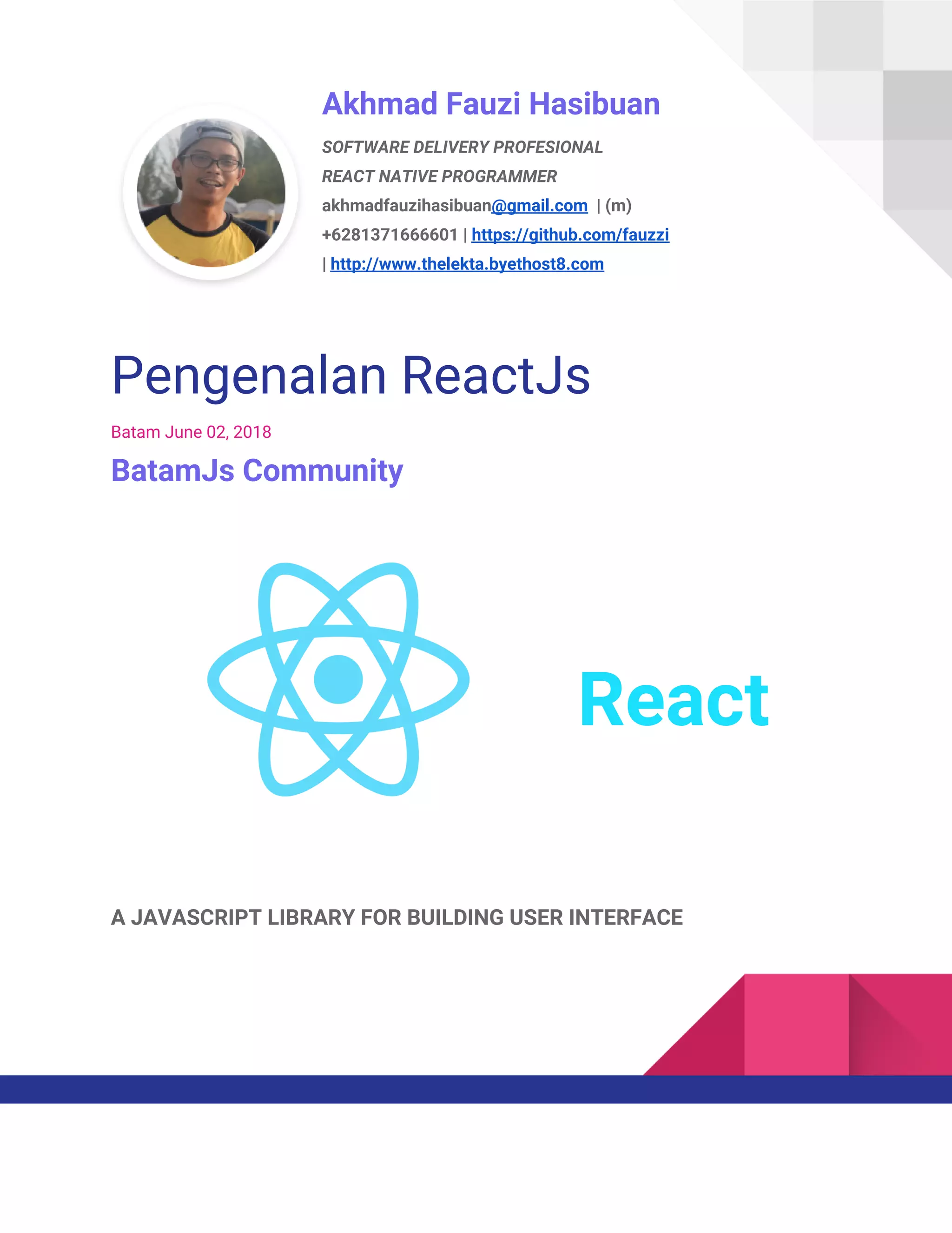 Pengenalan ReactJS | PDF