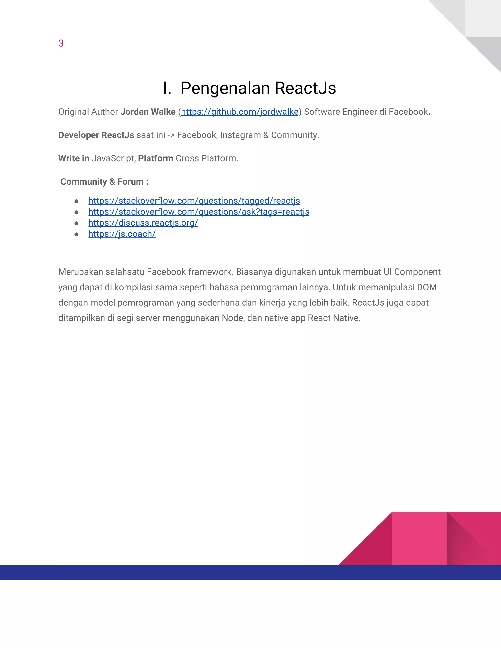Pengenalan ReactJS | PDF