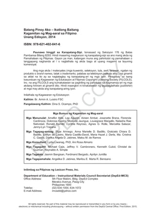 Batang Pinoy Ako 3. Yunit 4 Kagamitan ng Mag-aaral sa Filipino.pdf