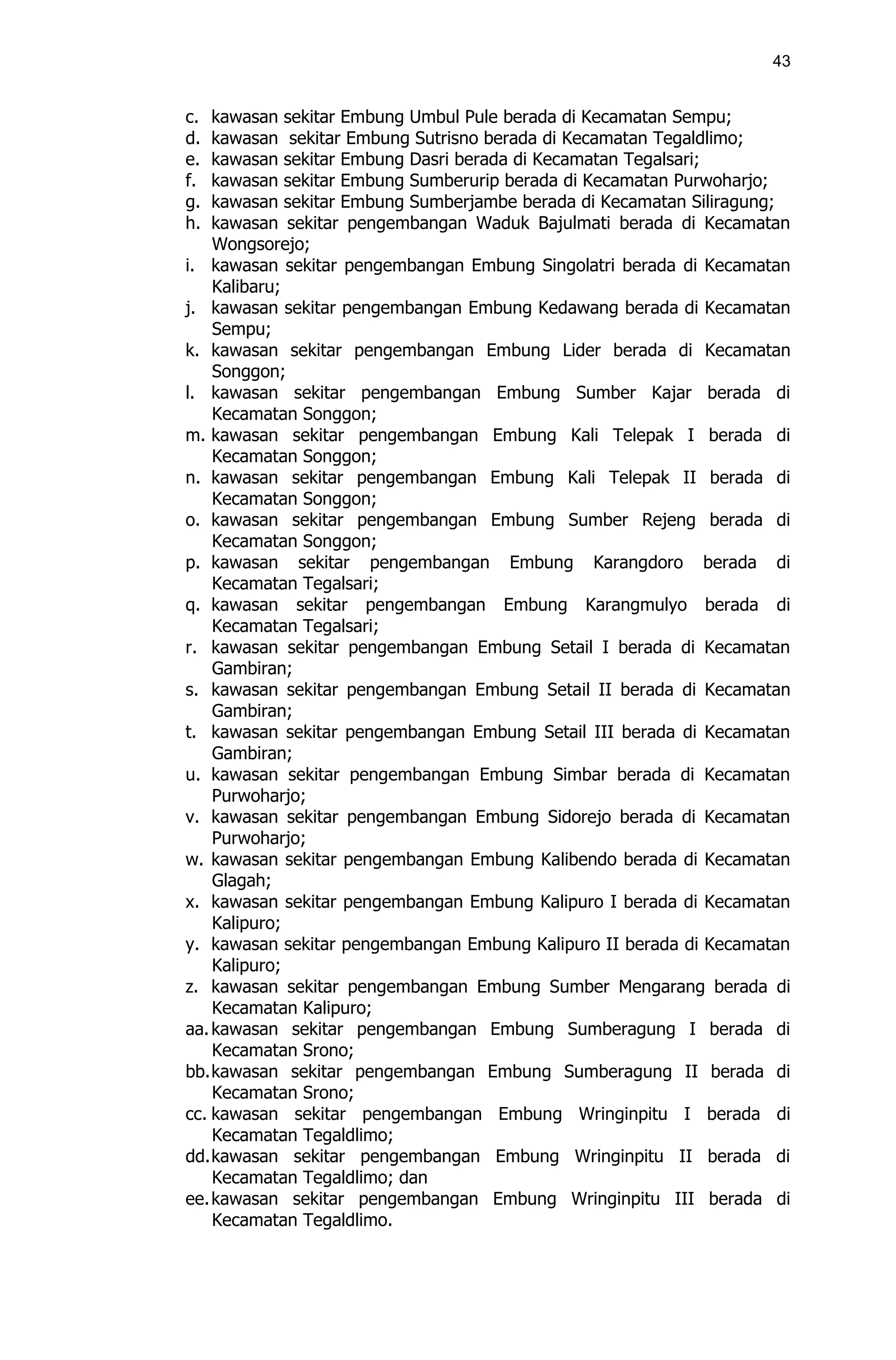 Batang tubuh raperda rtrw kab. banyuwangi th. 2012 2032 | PDF