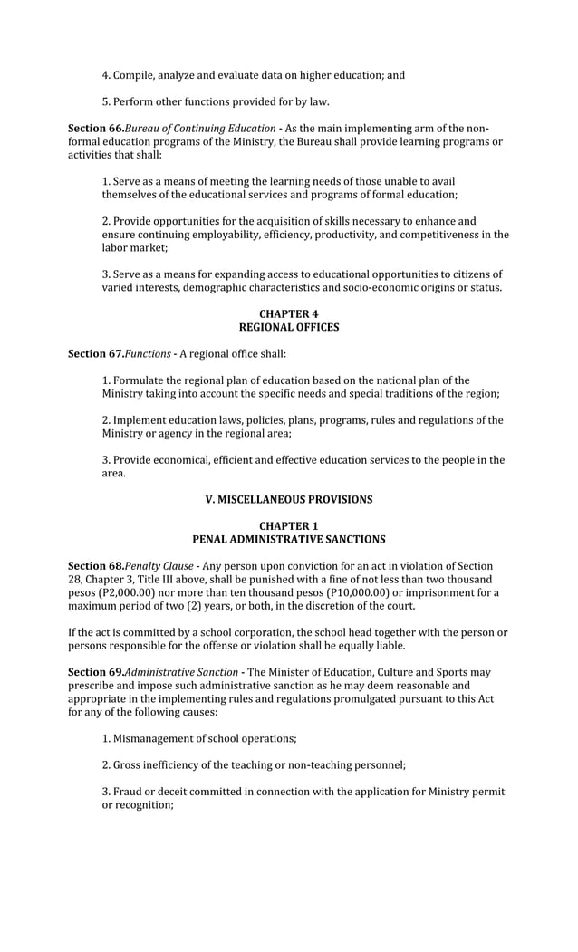 Batas pambansa blg 232 education act of 1982 | DOCX | Secondary ...