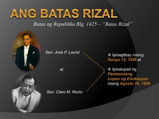 Batas Rizal at Eksplorasyong Pandagat | PPTX
