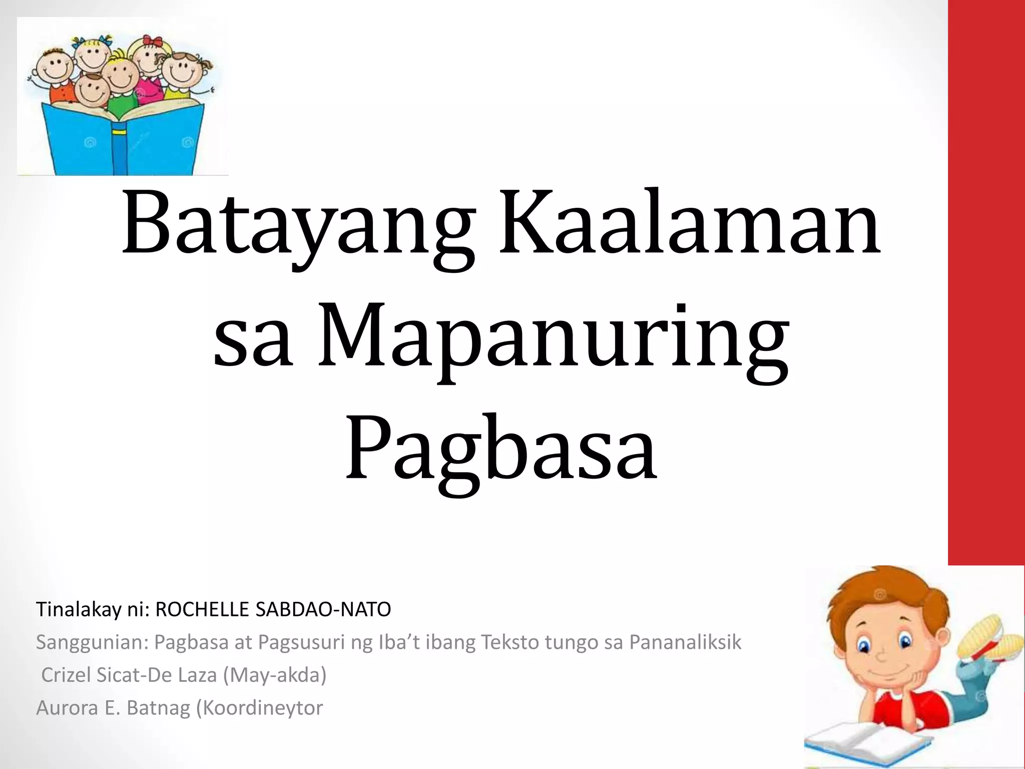 Batayang kaalaman sa mapanuring pagbasa | PPTX