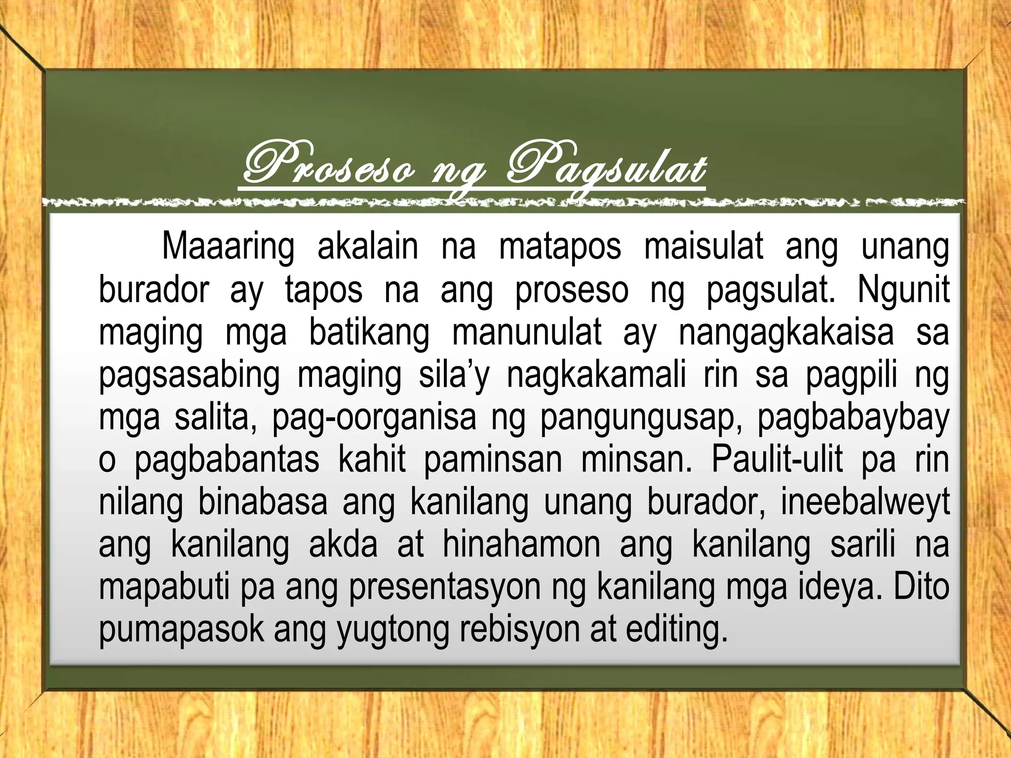 Batayang Kaalaman sa Pagsulat | PPT