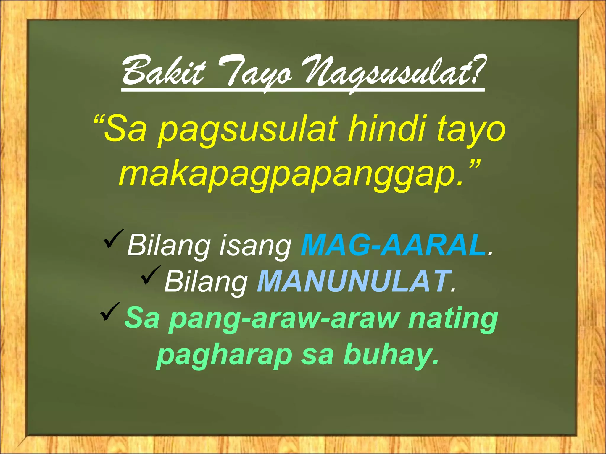 Batayang Kaalaman sa Pagsulat | PPT