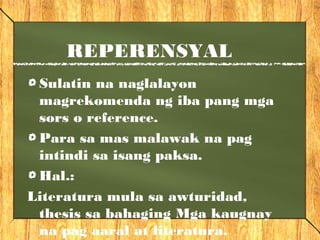 Batayang Kaalaman sa Pagsulat | PPT