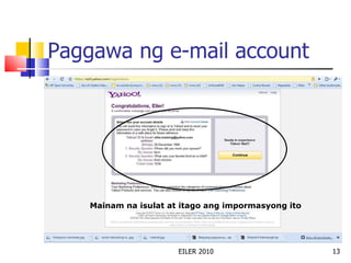 Batayang Pagsasanay Sa Paggamit Ng Internet | PPT