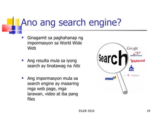 Batayang Pagsasanay Sa Paggamit Ng Internet | PPT