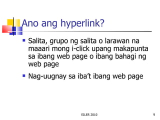 Batayang Pagsasanay Sa Paggamit Ng Internet | PPT