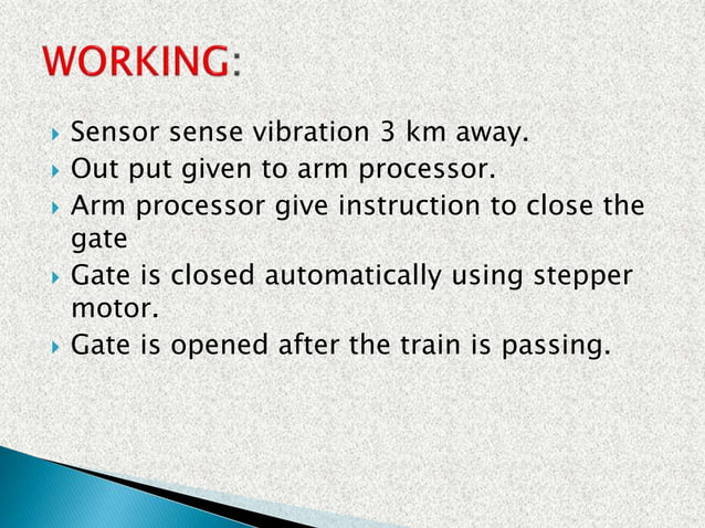 AUTOMATIC RAILWAY GATE CONTROL SYSTEM | PPTX