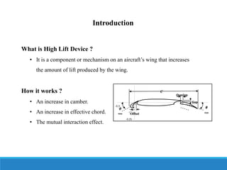 Performance Improvement of an airfoil using High Lift Devices | PPT