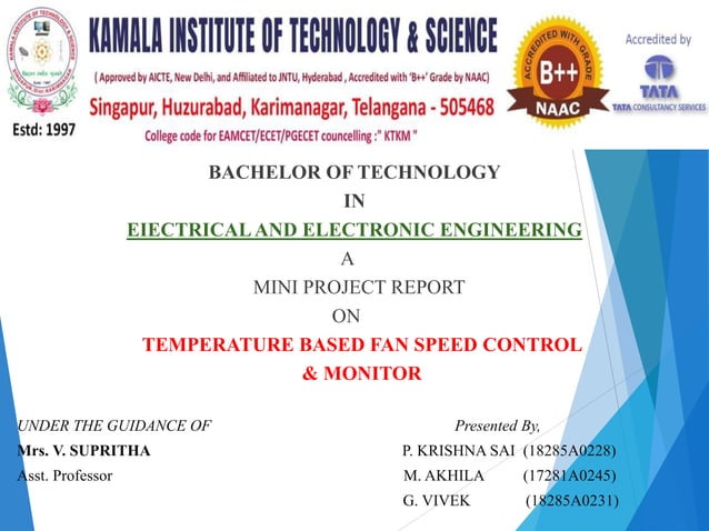 Batch 12(temperature based fan speed control & monitor) | PPT