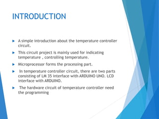 Batch 12(temperature based fan speed control & monitor) | PPT