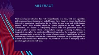 Innovating Multi-Class Text Classification:Transforming Models with ...