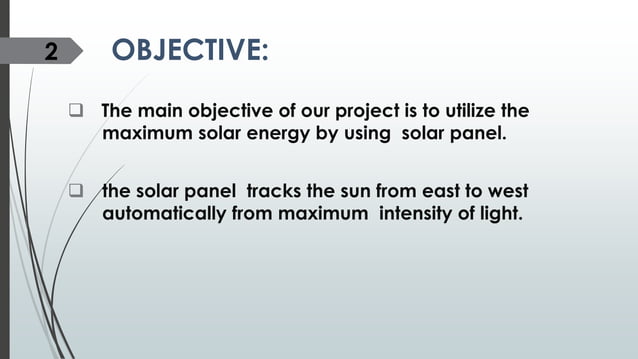 SOLAR TRACKING SYSTEM BY USING MICROCONTROLLER | PPTX
