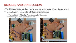 RAIN SENSING AUTOMATIC CAR WIPER BY GADDAM SANJAY | PDF