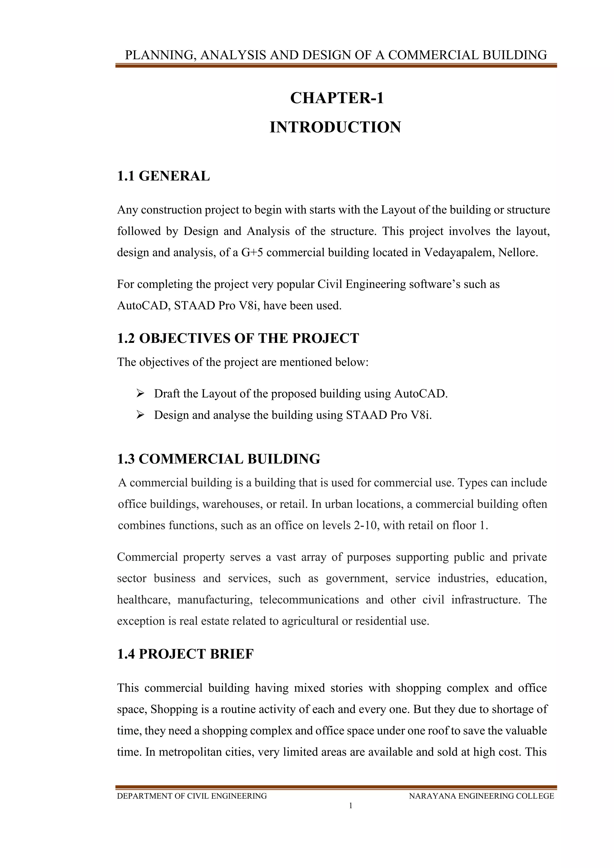 PLANNING AND ANALYSIS OF COMMERCIAL BUILDING PROJECT REPORT.pdf