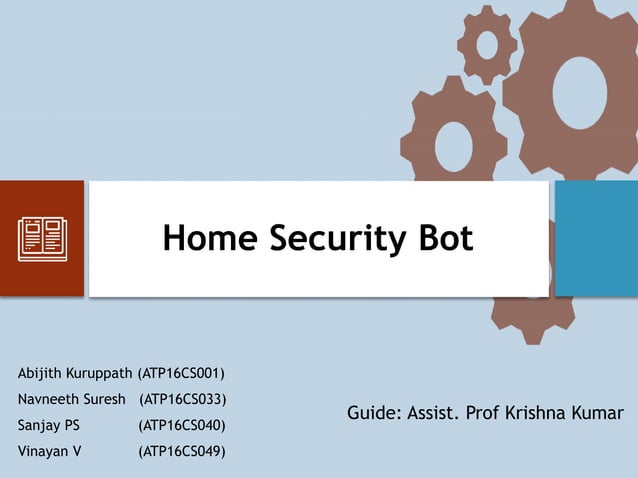 Smart home security using Telegram chatbot | PPTX | Home Security | Home & Garden