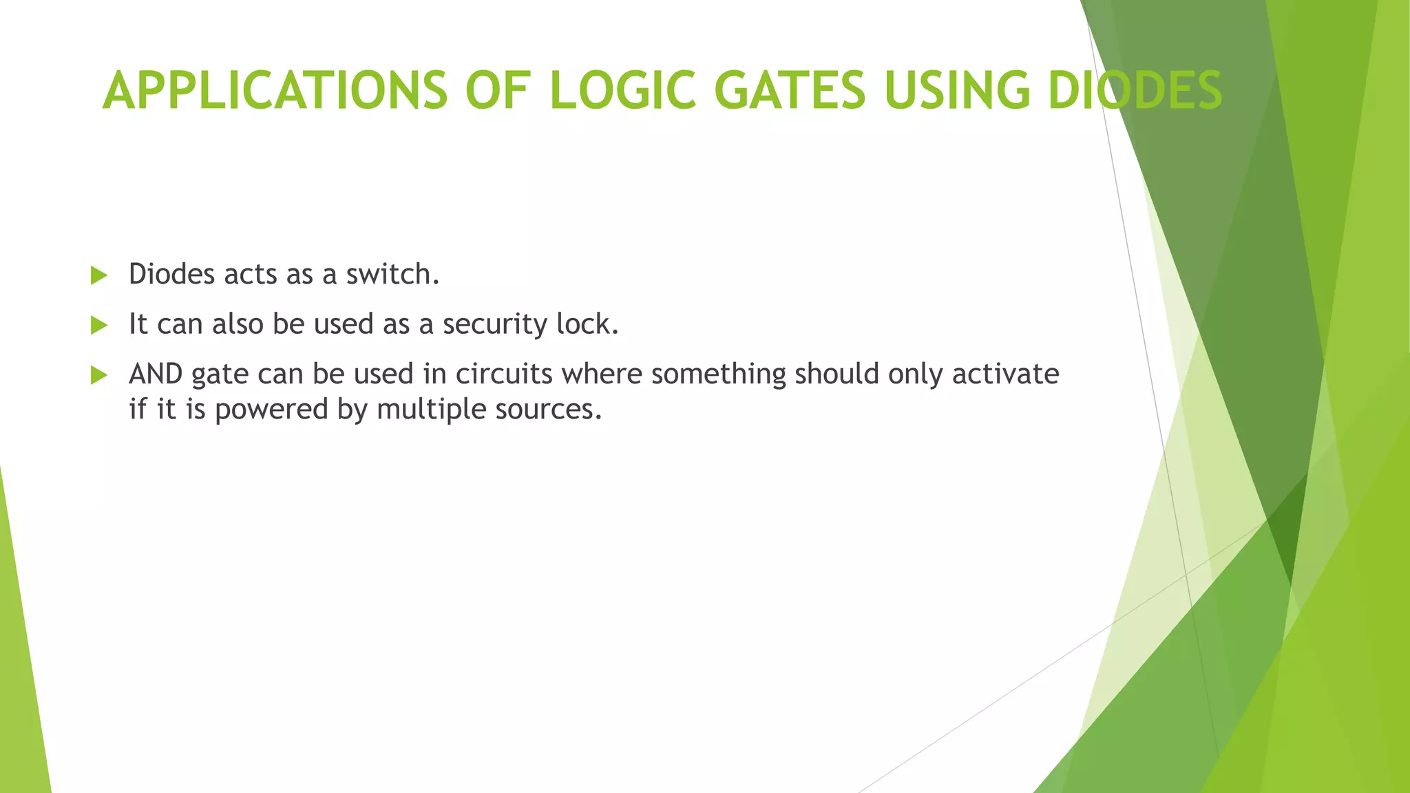 IMPLEMENTATION OF GATES USING DIODES | PPTX | Consumer Electronics ...