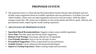 Smart Recipe Recommendation System Using Python and Flask | PPTX