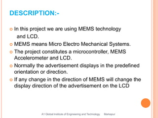 MOTION OPERATED SCROLLING DISPLAY FOR LED PANEL USING MEMS TECHNOLOGY ...