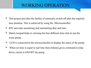SOLAR WATER PUMP CONTROL WITH FOUR DIFFERENT TIME SLOTS FOR POWER ...