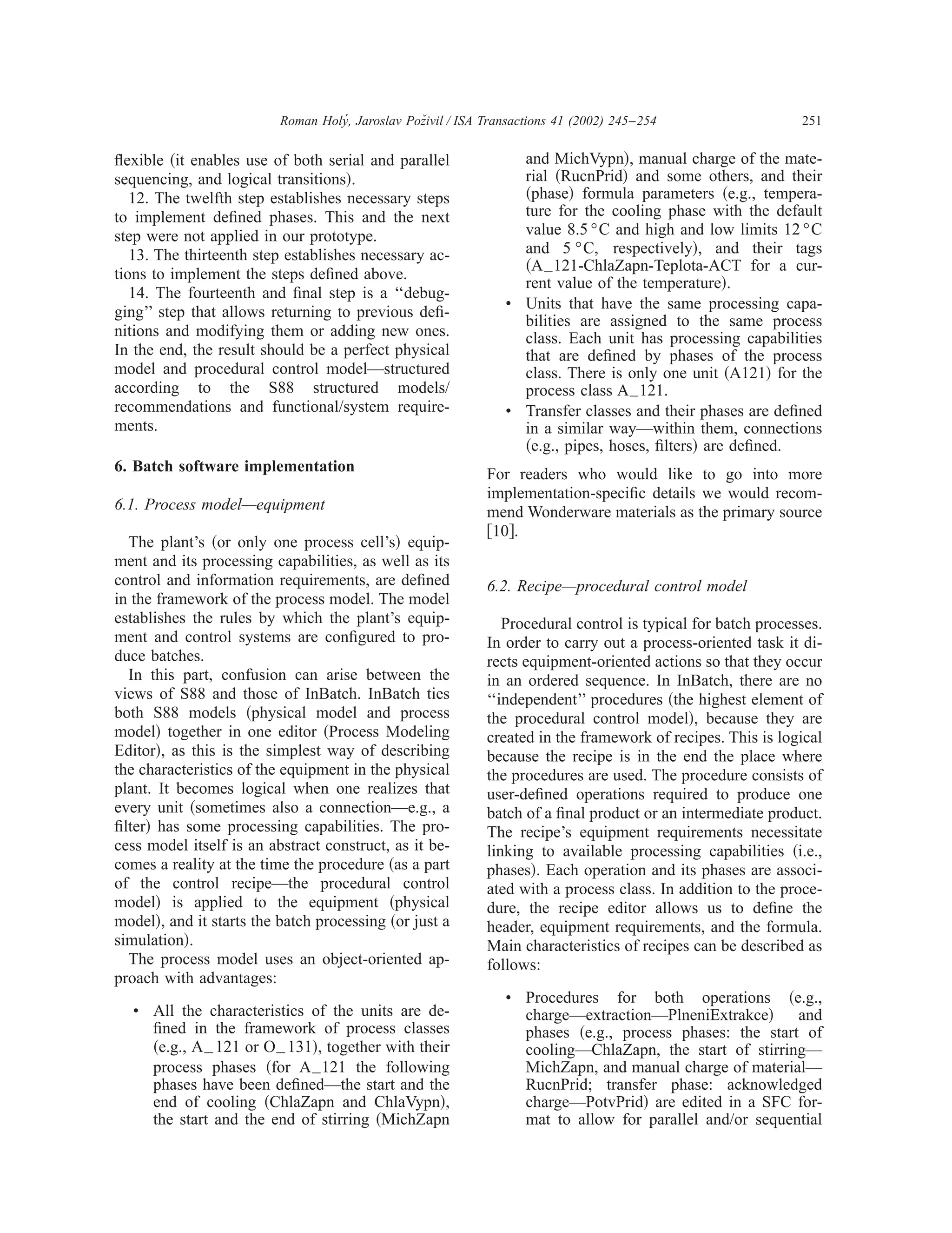 Batch control system project for a pharmaceutical plant | PDF