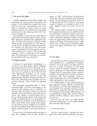 Batch control system project for a pharmaceutical plant | PDF