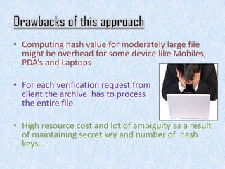 Data Integrity proofs in cloud storage | PPT
