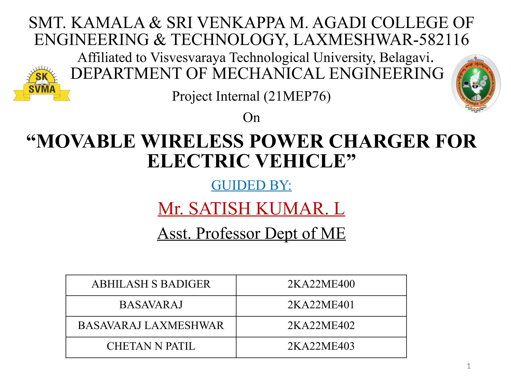Movable wireless power charging for electric vehicle | PPTX