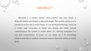 Bluetooth based industrial data acquisation system | PPTX
