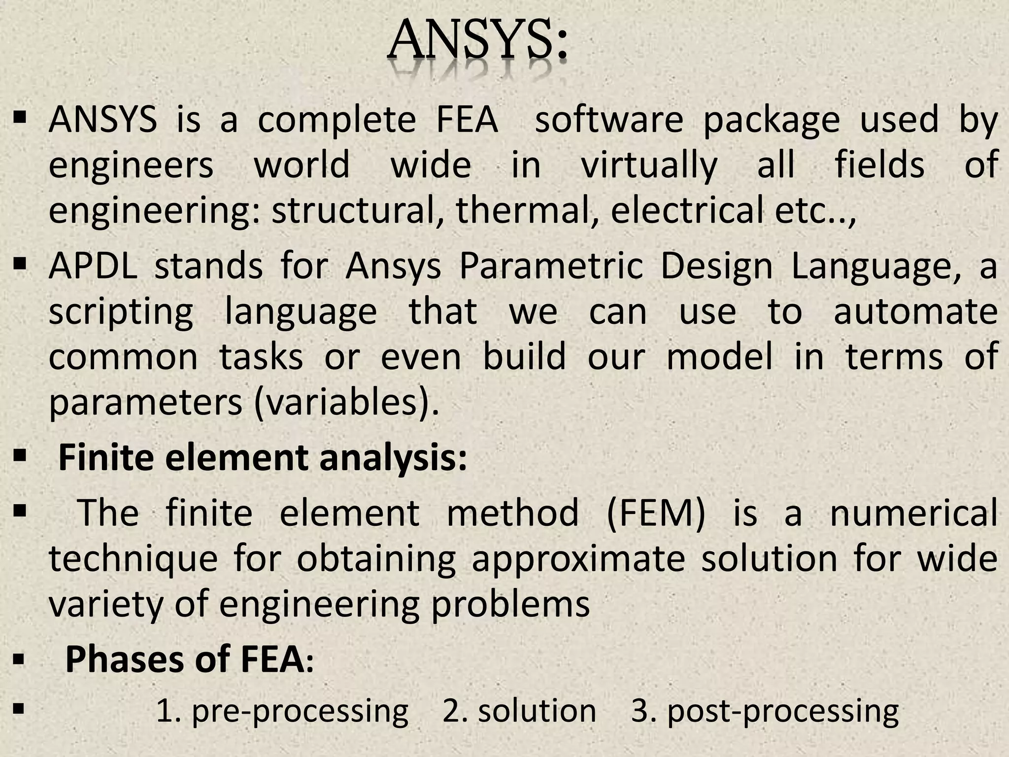 modeling and analysis of subsea pipeline by fem | PPTX