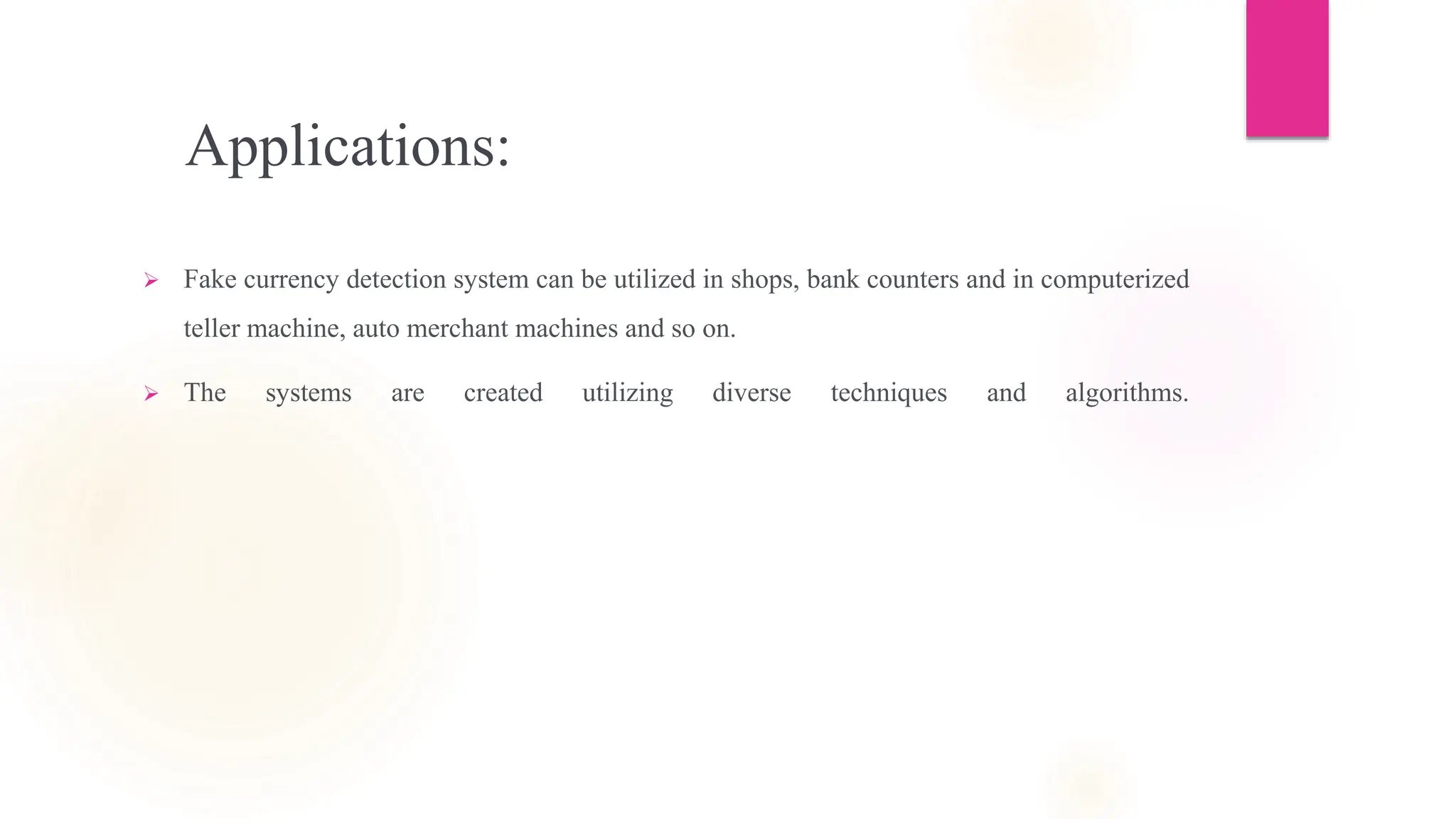 Project on fake currency recognition using image processing ppt final ...