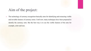 Project on fake currency recognition using image processing ppt final ...