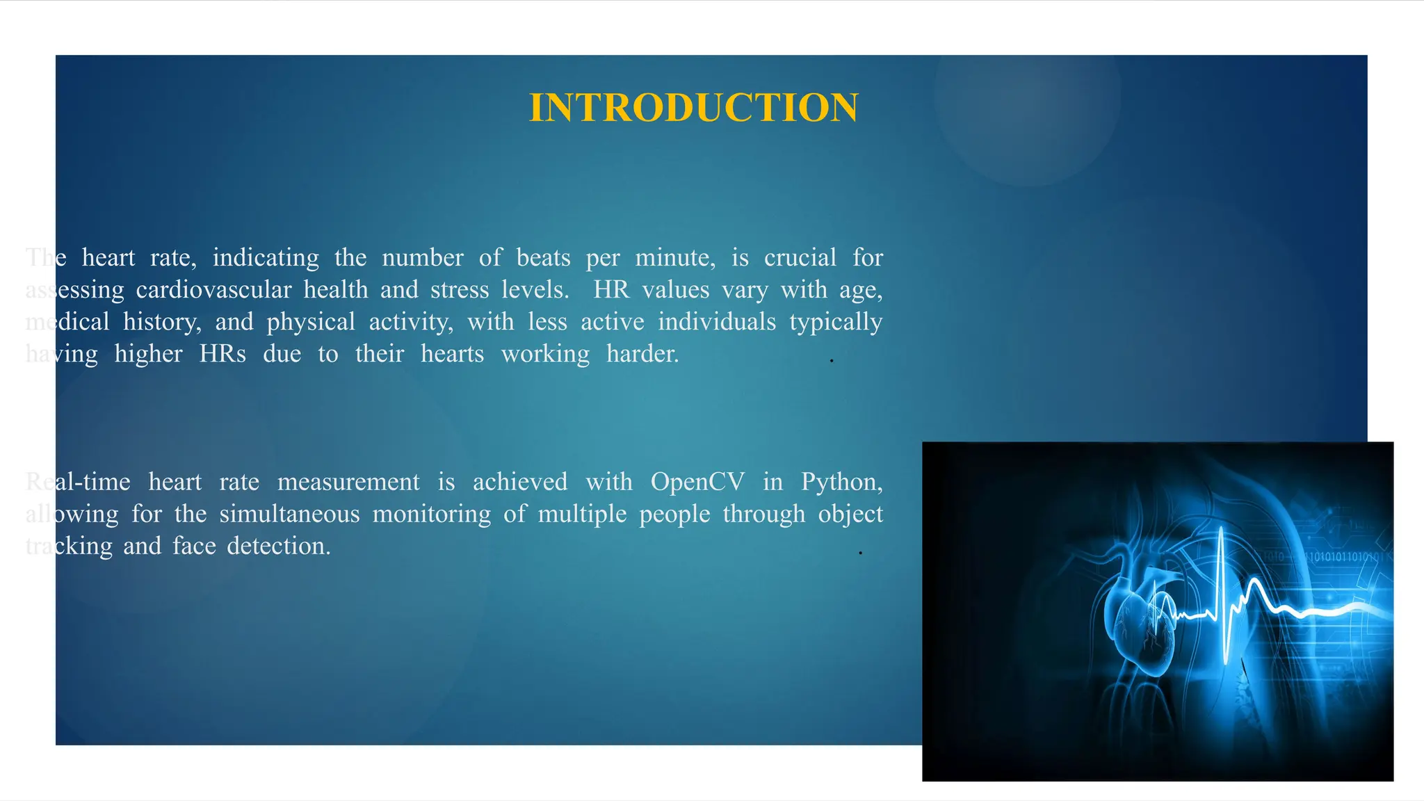 Face recognition based heart beat prediction | PPT
