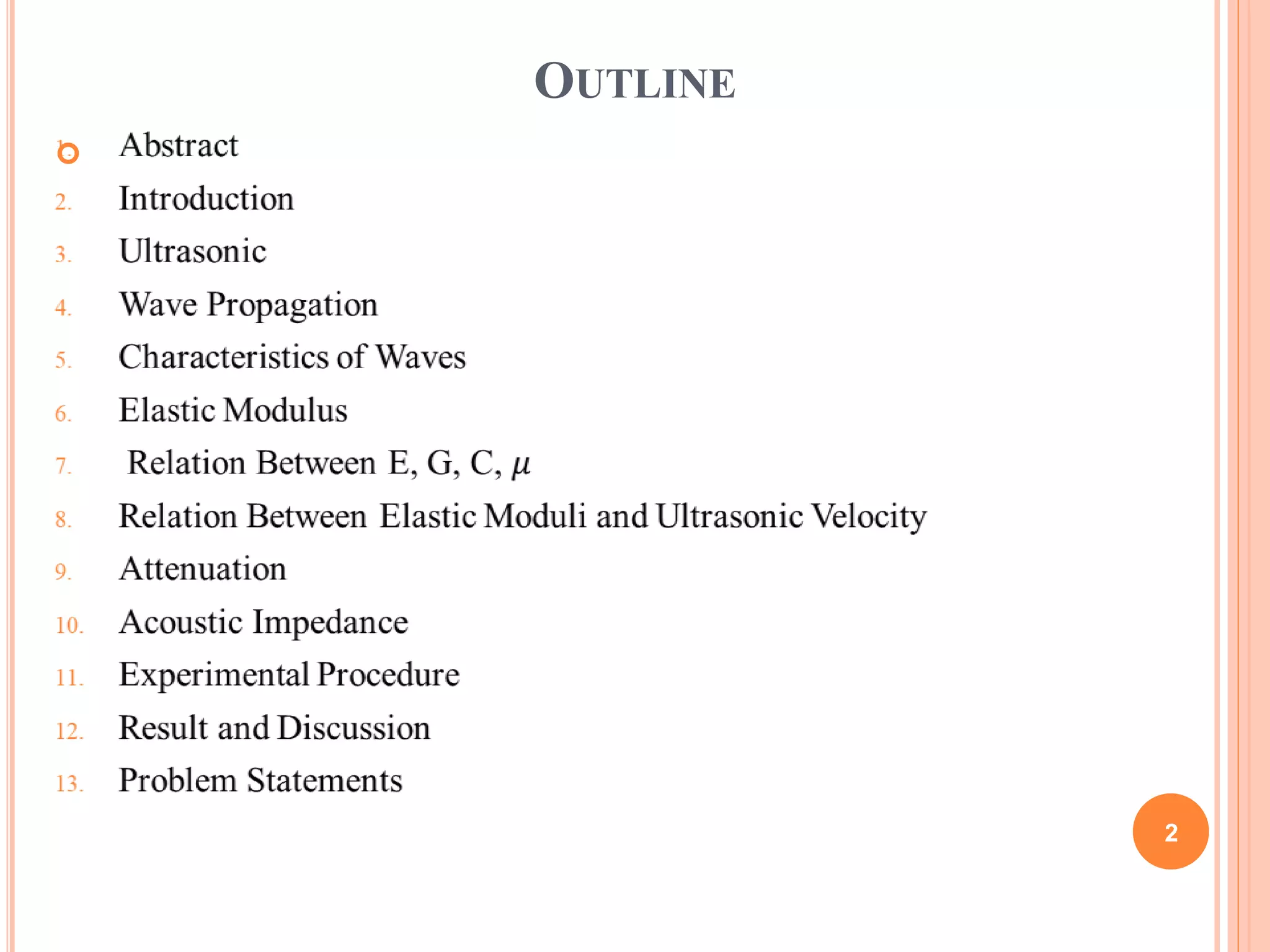 Elastic moduli measurement of solid using ultrasonic technique | PPT