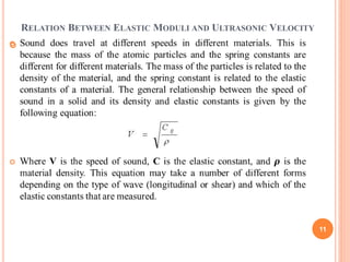 Elastic moduli measurement of solid using ultrasonic technique | PPT