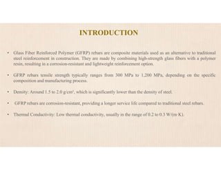 Gfrp re bars major project presentation8th seem | PPTX