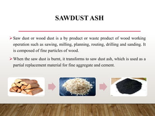 Stabilisation of clay subgrade using sawdust Ash and concrete debris | PPTX