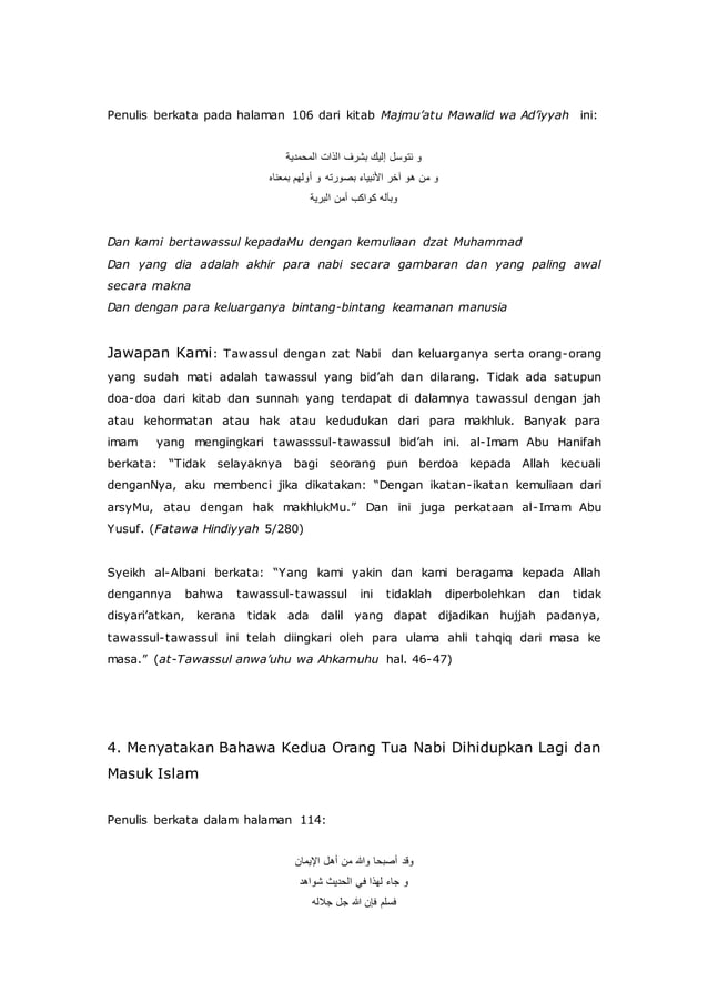 kesesatan kitab barzanji, qashidah burdah dan maulid syarafil anam | PDF