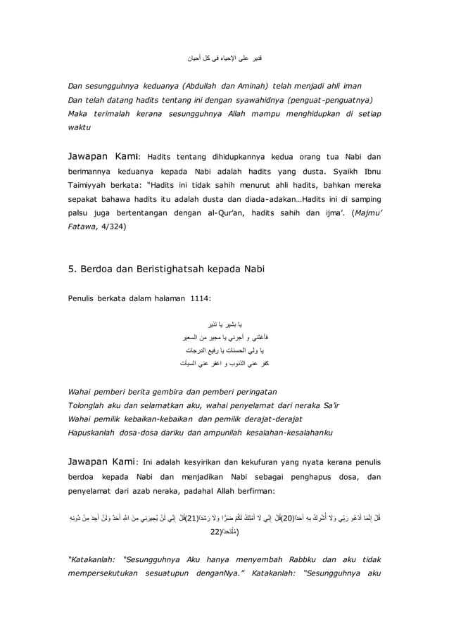 kesesatan kitab barzanji, qashidah burdah dan maulid syarafil anam | PDF