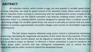 vector control of induction motor | PPTX